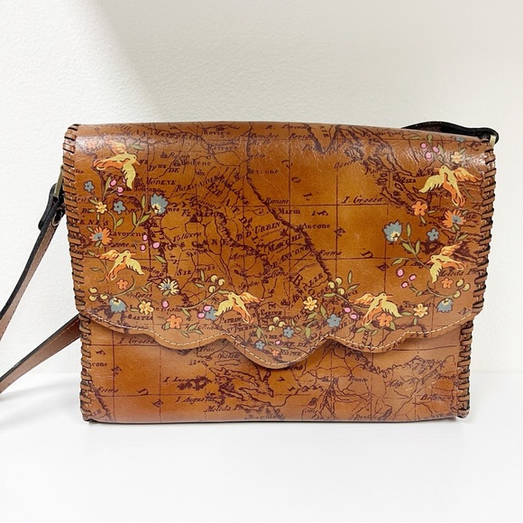 Patricia Nash | Bags | Patricia Nash Sarola Floral Map Crossbody Flap ...